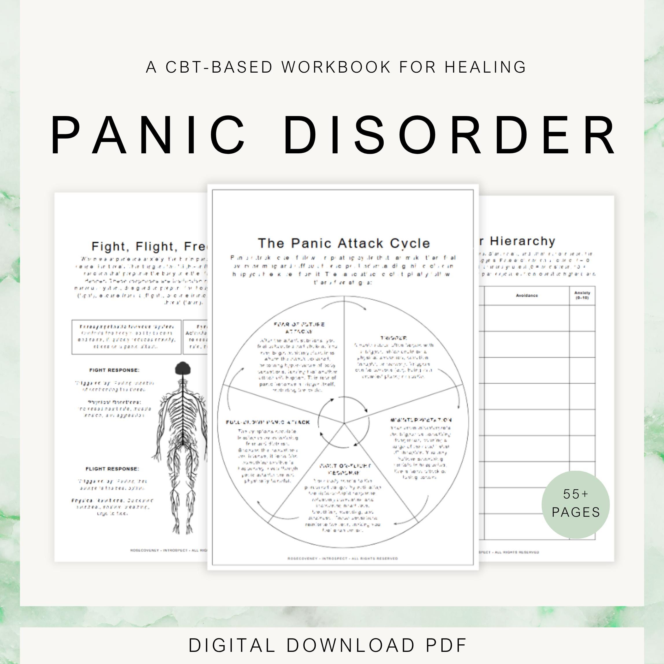 Panic Disorder Workbook: CBT & DBT Self-help Journal (PDF Download A4 ...