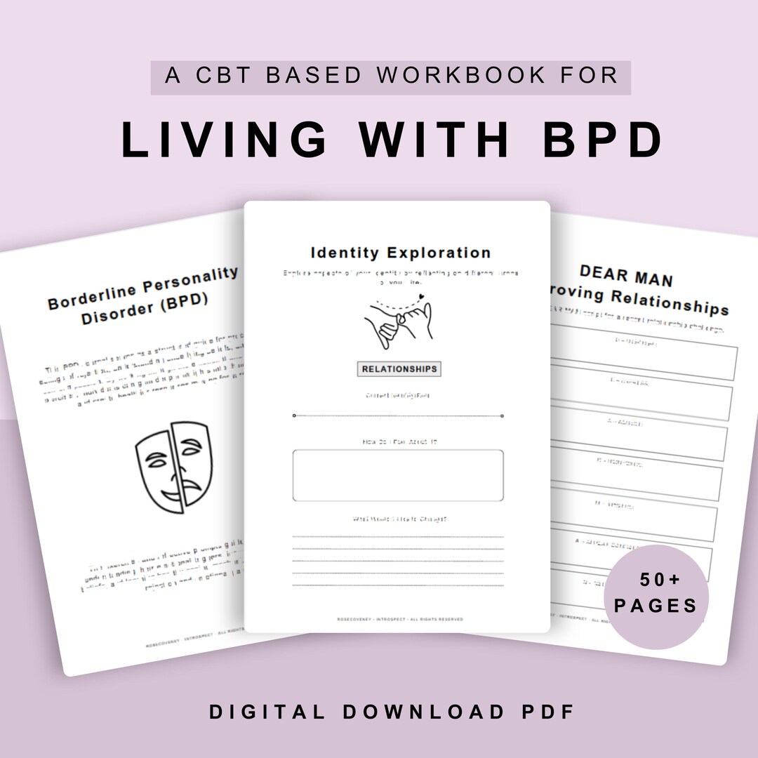 Living With BPD Workbook A CBT & Dbt-based Self-help Guide Journal ...