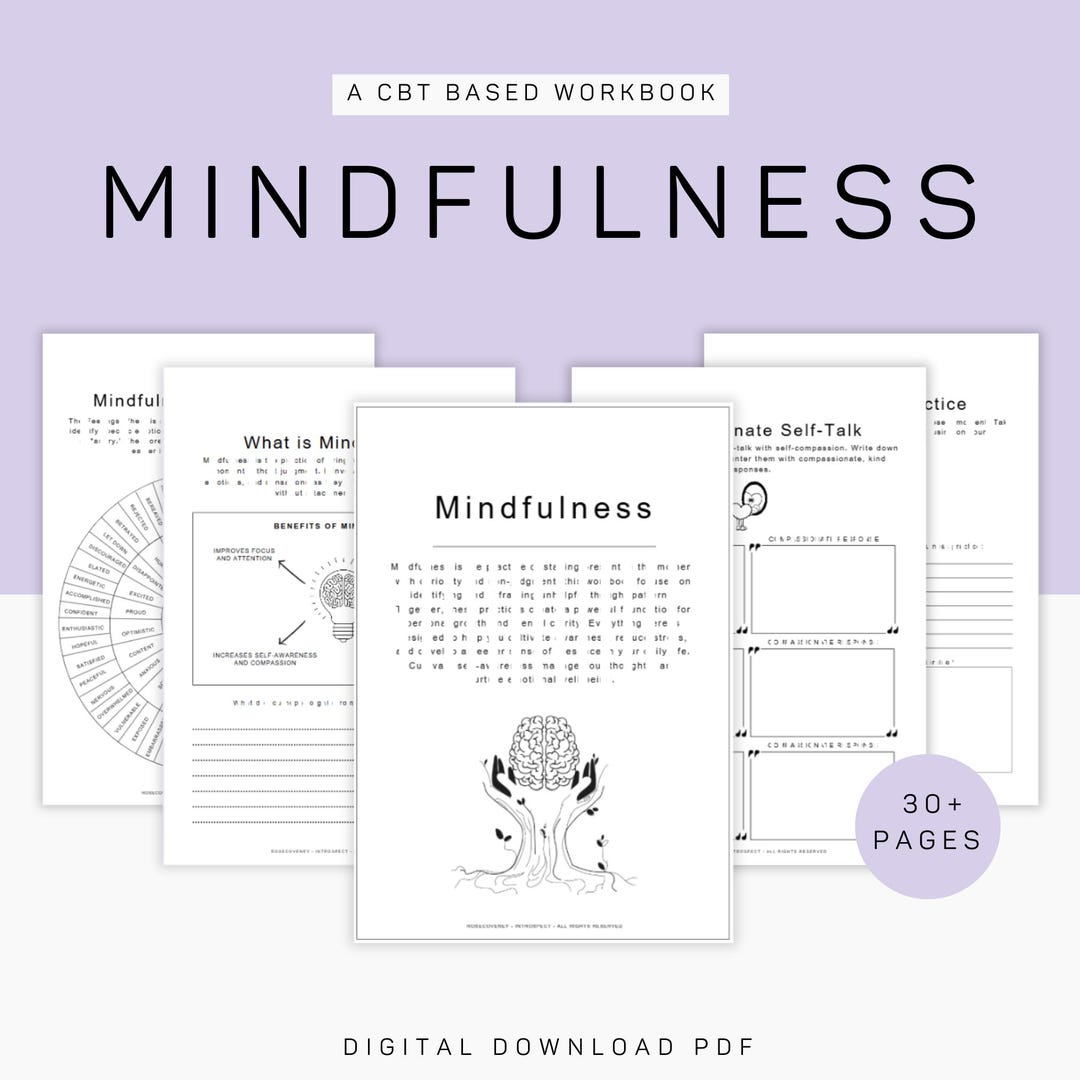 Mindfulness Workbook: CBT & DBT Techniques for Mental Wellness (PDF ...