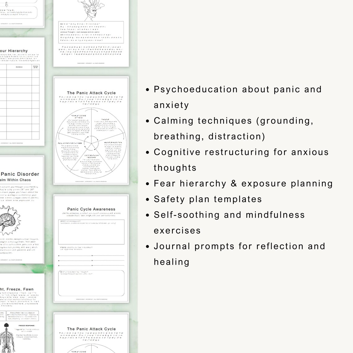 Panic Disorder Workbook: CBT & DBT Self-help Journal (PDF Download A4 ...