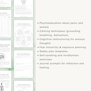 Panic Disorder Workbook: CBT & DBT Self-help Journal (PDF Download A4 ...