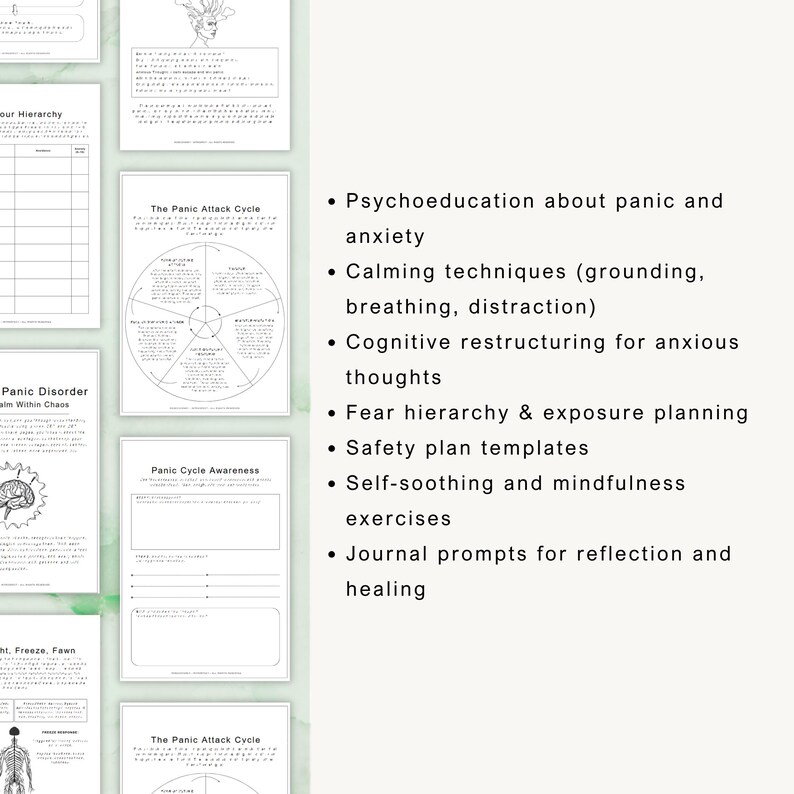 Panic Disorder Workbook: CBT & DBT Self-help Journal (PDF Download A4 ...