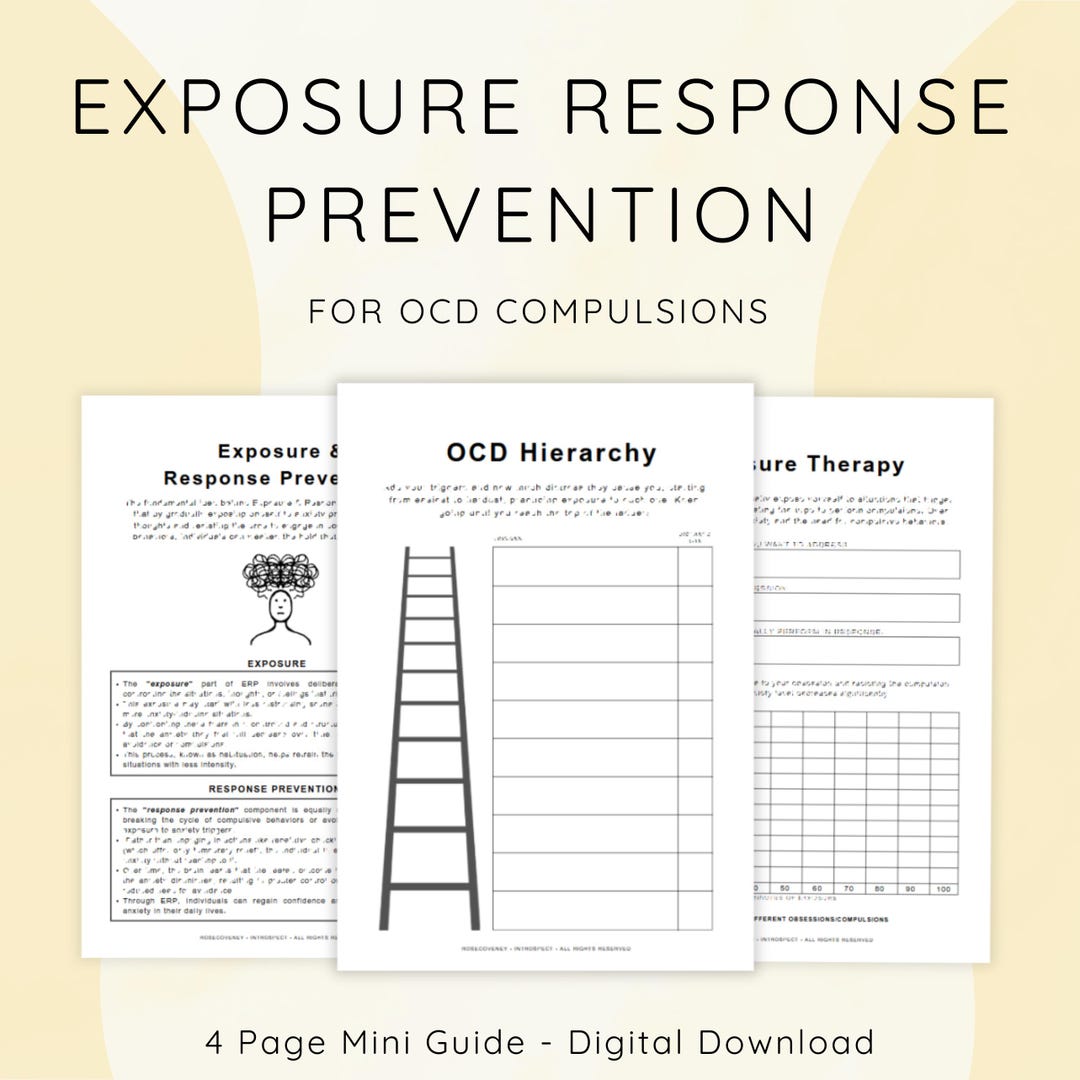 OCD Exposure Therapy Worksheets, Self Help, Irrational Fears, DBT CBT ...