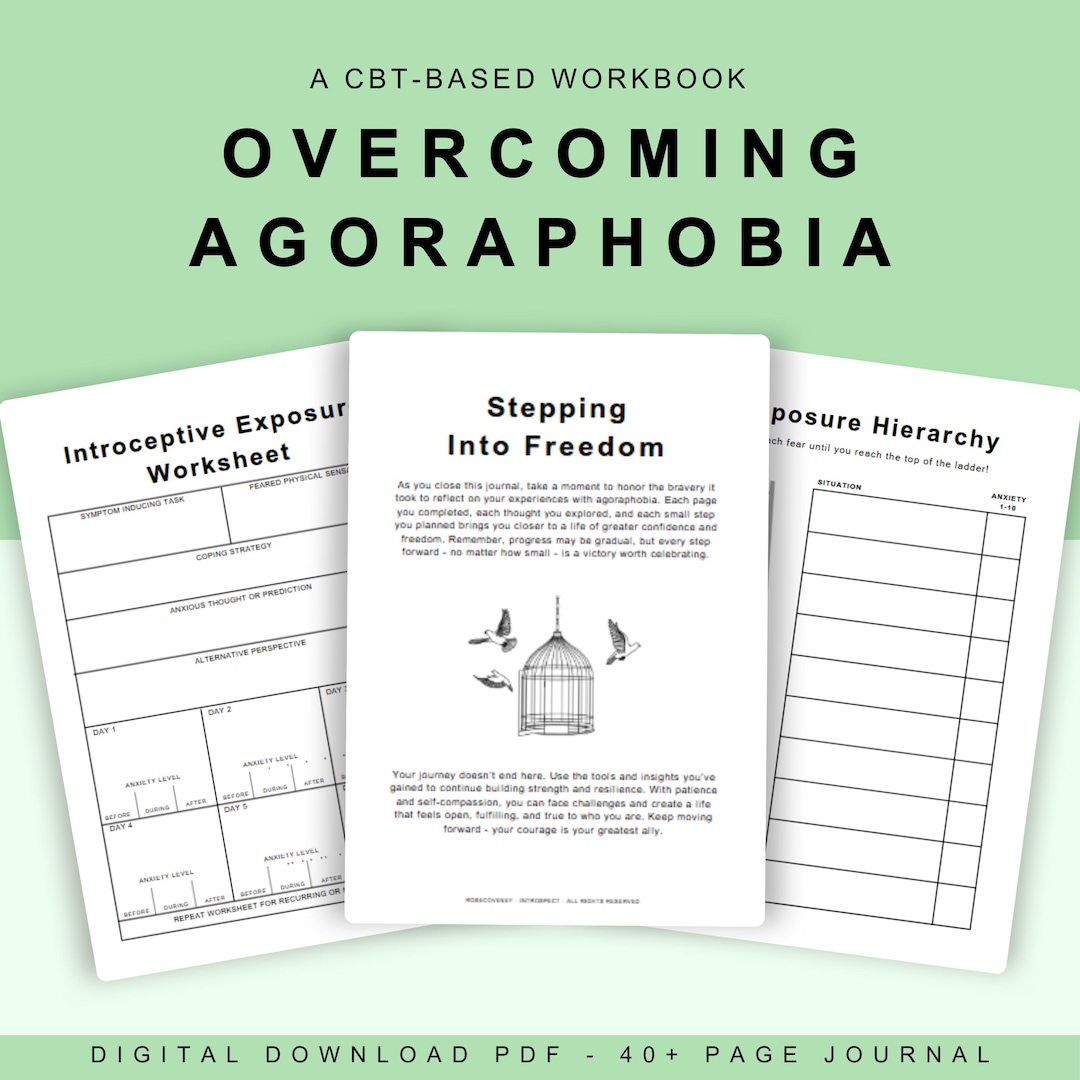 Overcoming Agoraphobia Workbook, Self Help Therapy Mental Health Guide ...