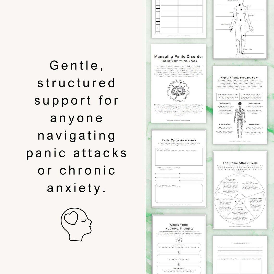 Panic Disorder Workbook: CBT & DBT Self-help Journal (PDF Download A4 ...