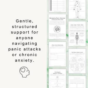 Panic Disorder Workbook: CBT & DBT Self-help Journal (PDF Download A4 ...