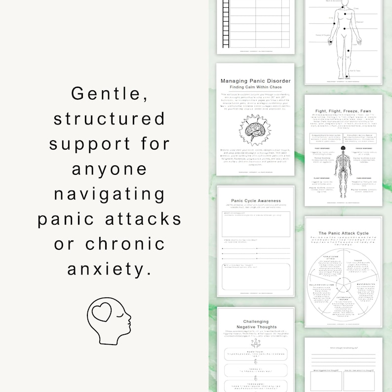 Panic Disorder Workbook: CBT & DBT Self-help Journal (PDF Download A4 ...