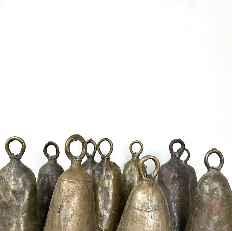Large Antique African Cow Bells | Vintage Bells | Primitive Decor ...