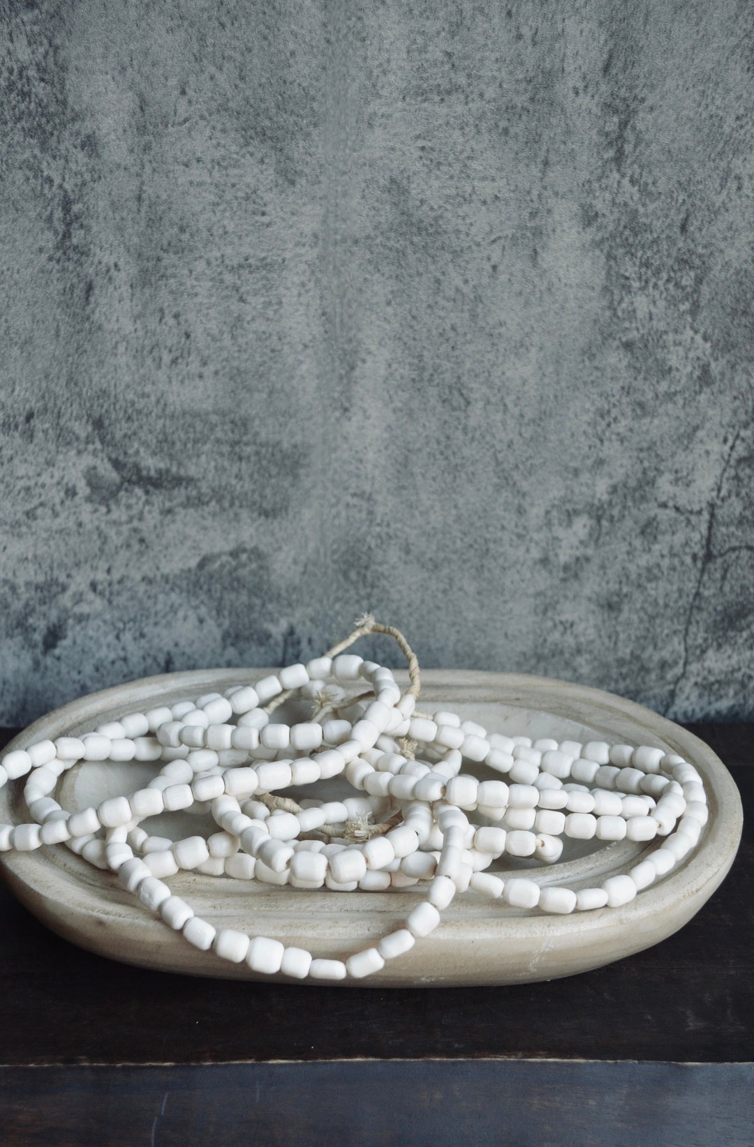 Vintage White African Beads Garland: Ghana Decor, Bowl Filler - Etsy