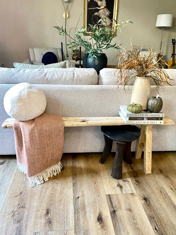 Vintage Rustic Skinny Elm Bench Vintage Reclaimed Elm Wood - Etsy