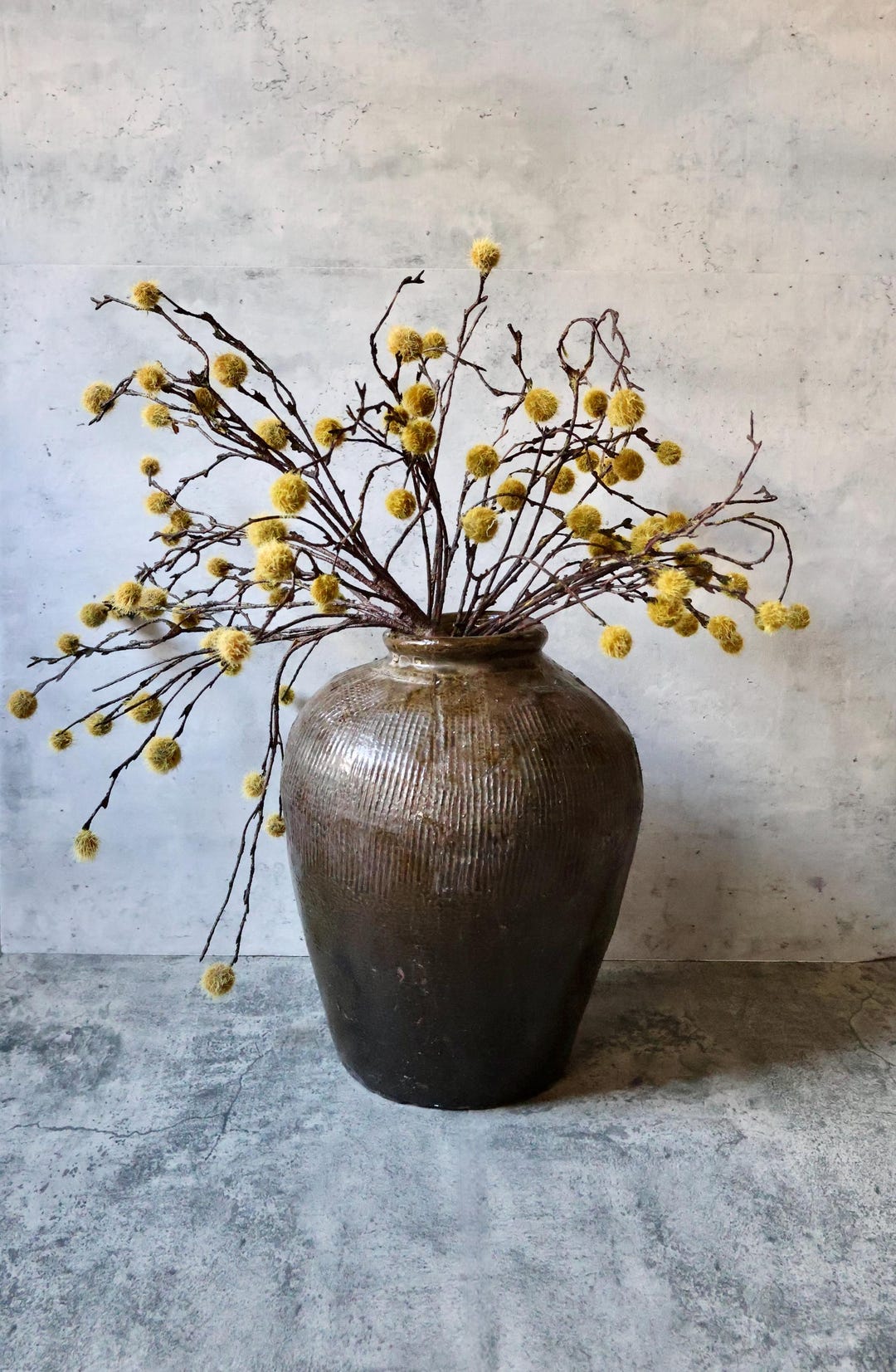 Vintage Chinese Mijiu Rice Wine Jar, Clay Vase, Rustic Vessel, Wabi ...
