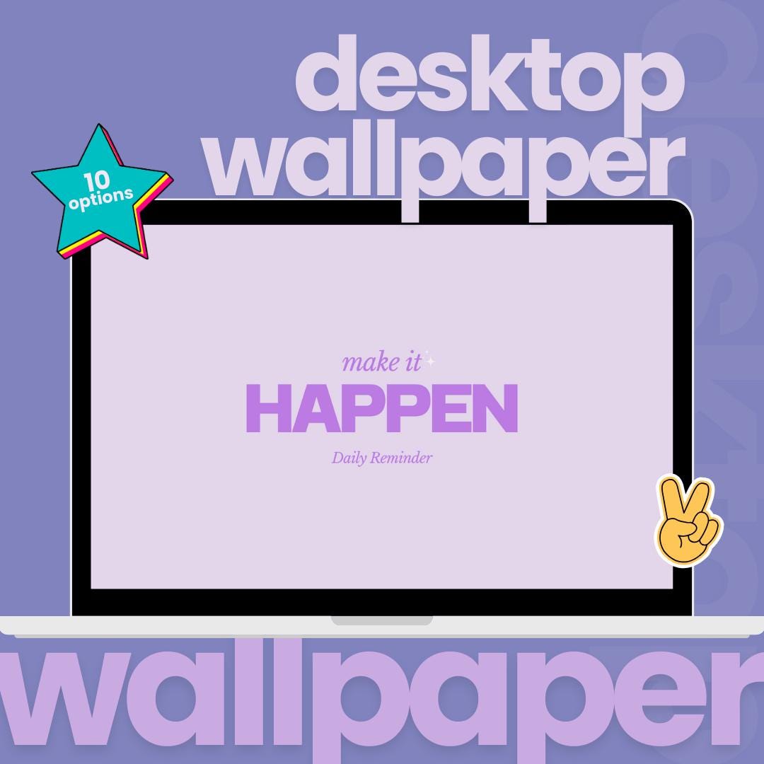 Desktop Motivational Wallpaper Daily Reminder Purple - Etsy