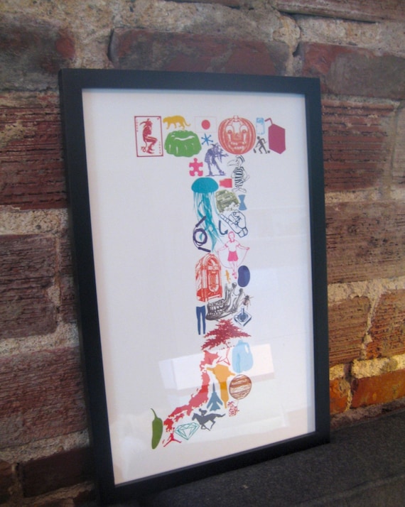 J is for... 11 x 17 Letter J Poster Print Gift for Baby | Etsy