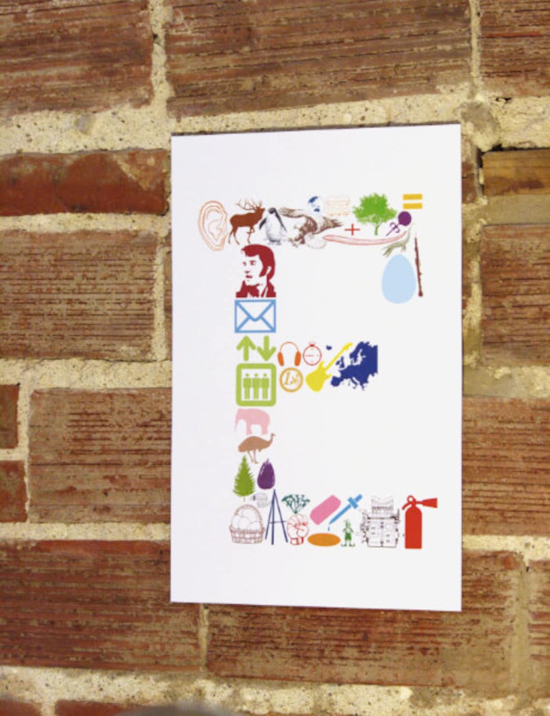 E is For... (11 X 17 Letter E Poster Print) | Gift for Baby Nursery ...