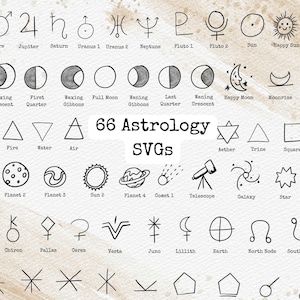 Hand Drawn Astrology SVG Bundle for Circuit, Sublimations and Canva. - Etsy