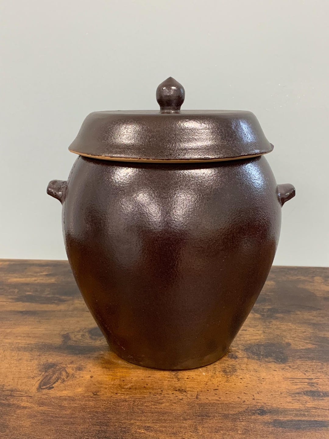 Handmade Korean Onggi Jar W/handle (1.5 Gal) for Fermenting Soybean ...