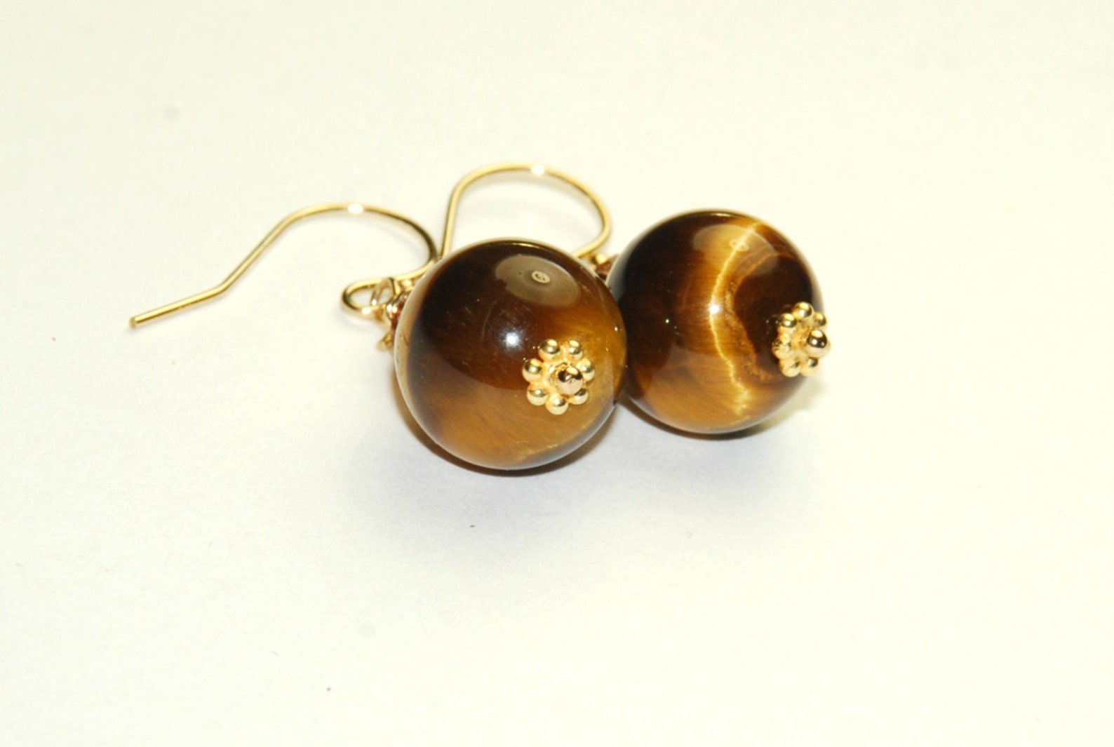 Tigers Eye Earrings Tiger Eye Short Drop Earrings Brown - Etsy