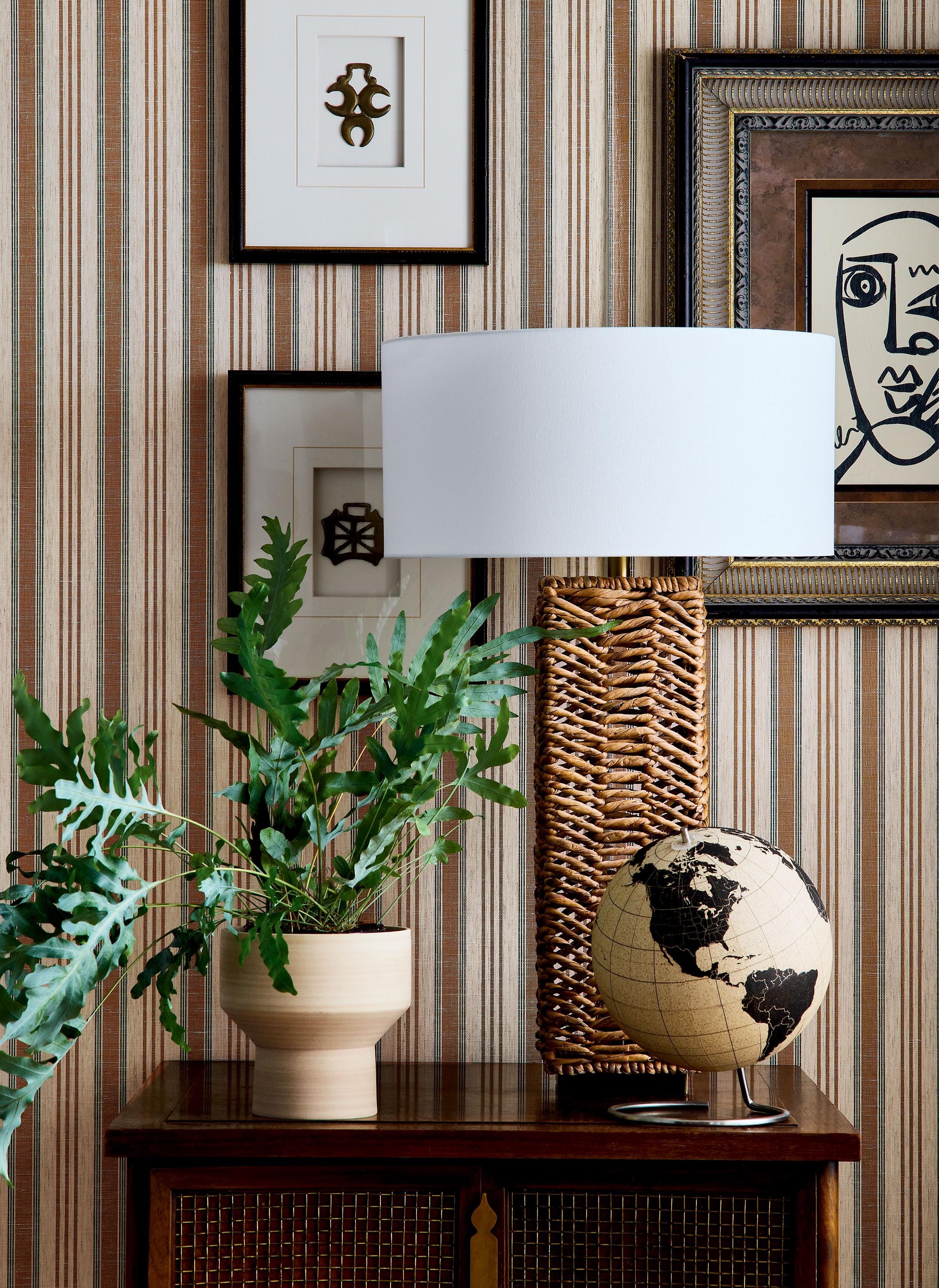 Thibaut BENNETT STRIPE Wallpaper, Designer Wallpaper, Stripe Wallpaper ...