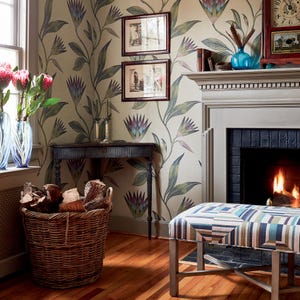 Anna French CLEO VINE Wallpaper, Designer Wallpaper, Lotus Flower ...