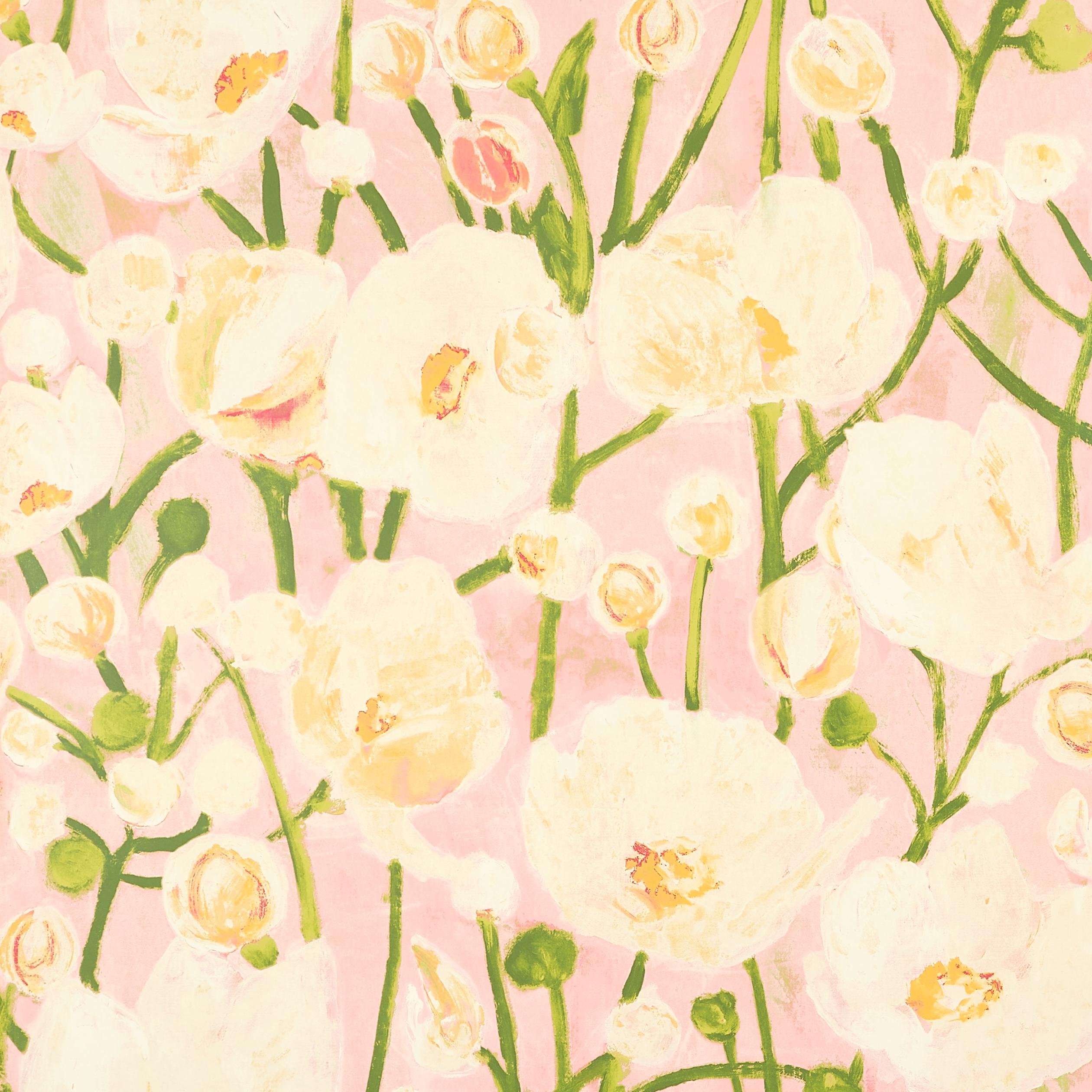 Thibaut TIVOLI Wallpaper, Designer Wallpaper, Fanciful Foliage, Tulip ...