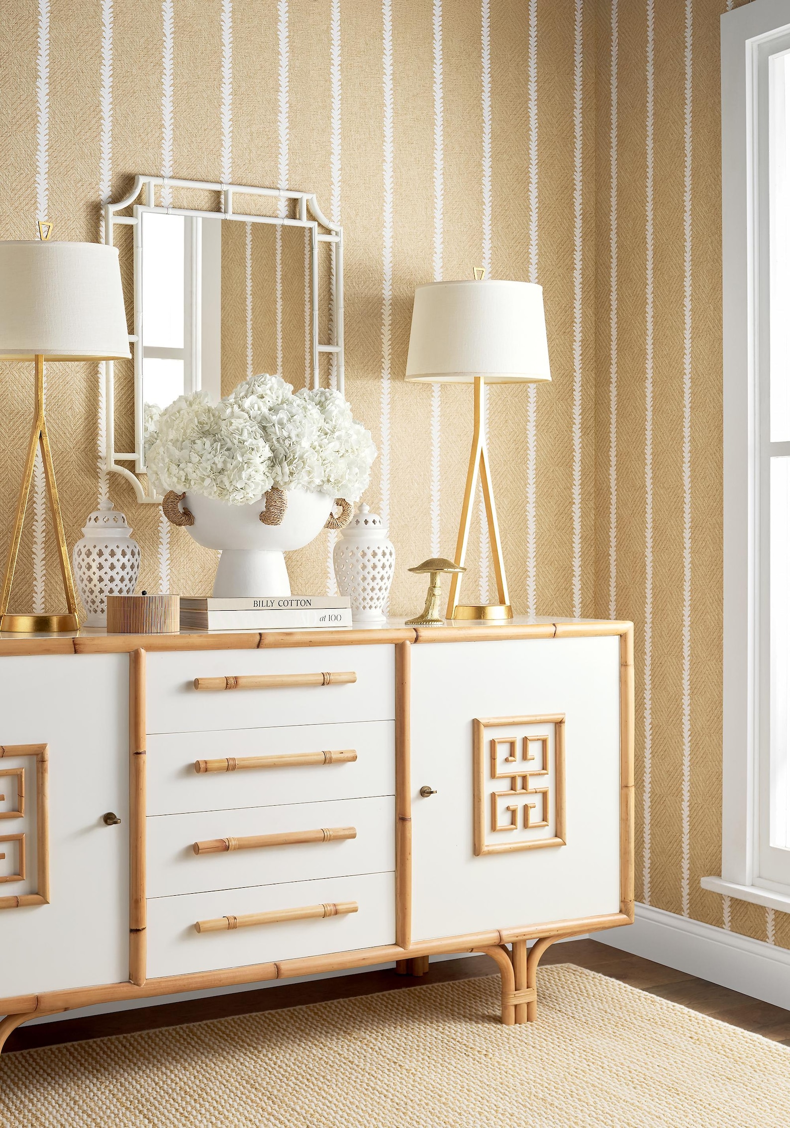 Thibaut BARRIER WEAVE Wallpaper, Designer Wallpaper, Stripe Wallpaper ...