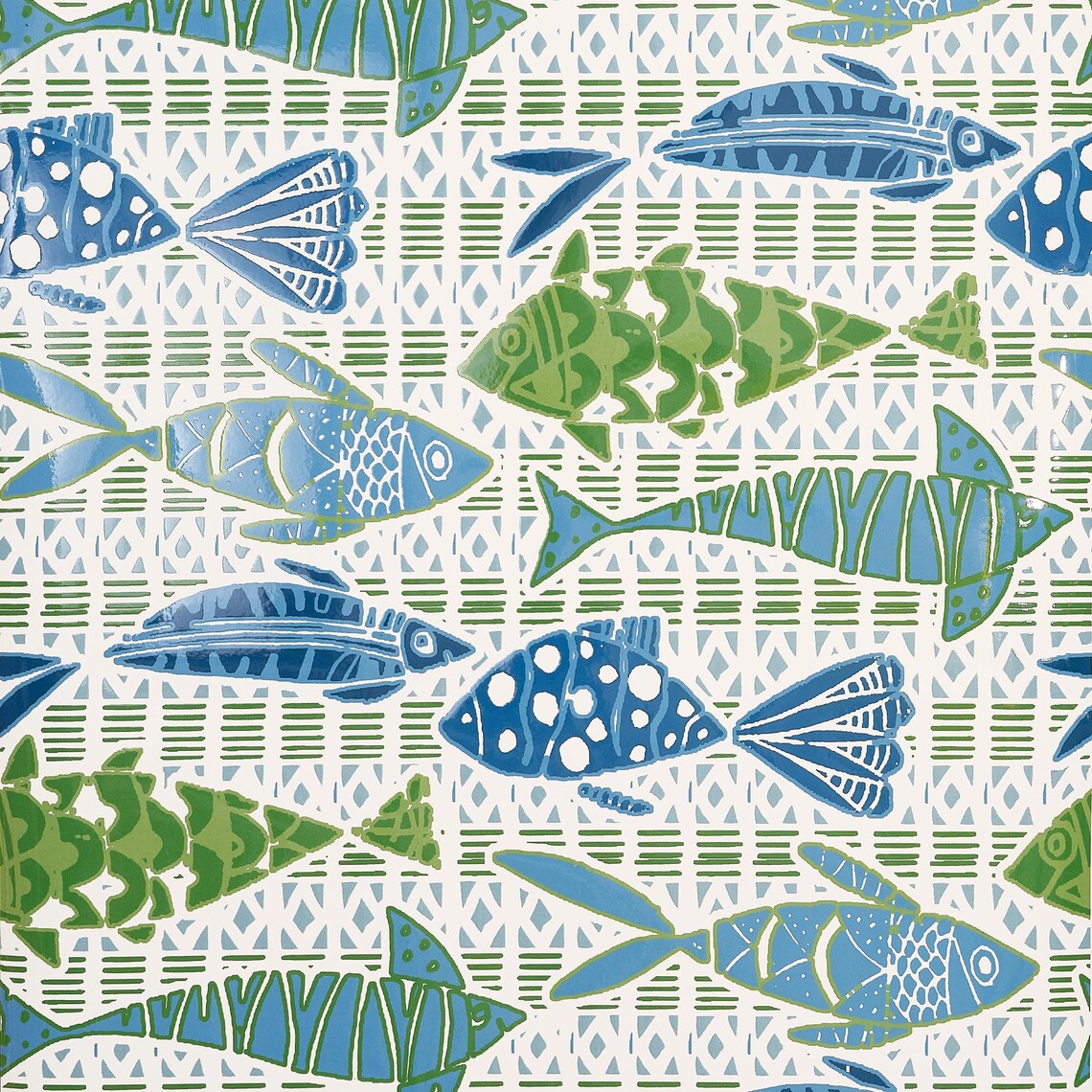 Thibaut BATIK FISH Wallpaper, Designer Wallpaper, Fish Wallpaper ...