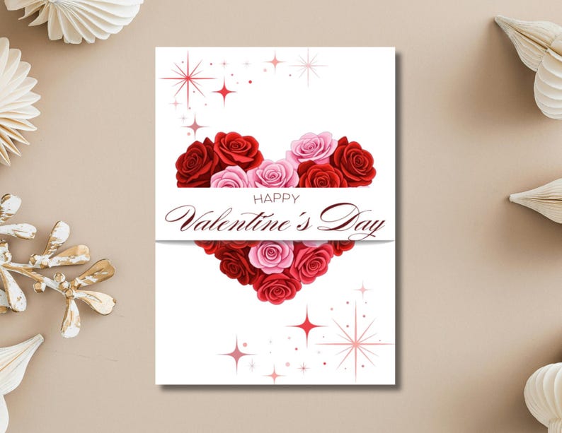 Printable Happy Valentine's Day Cards Valentines Digital Download ...