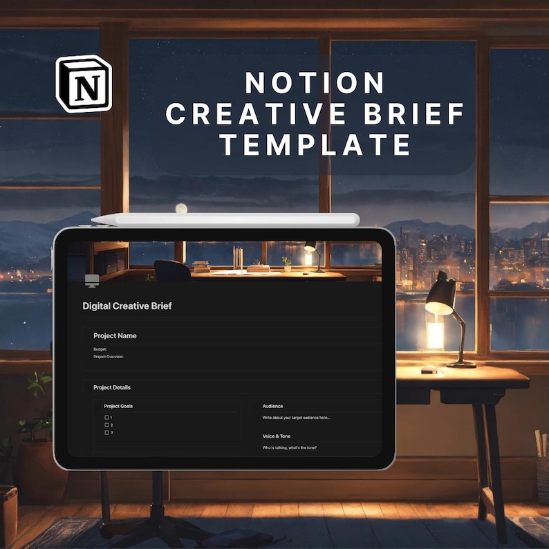 Notion Digital Creative Brief Template - Etsy