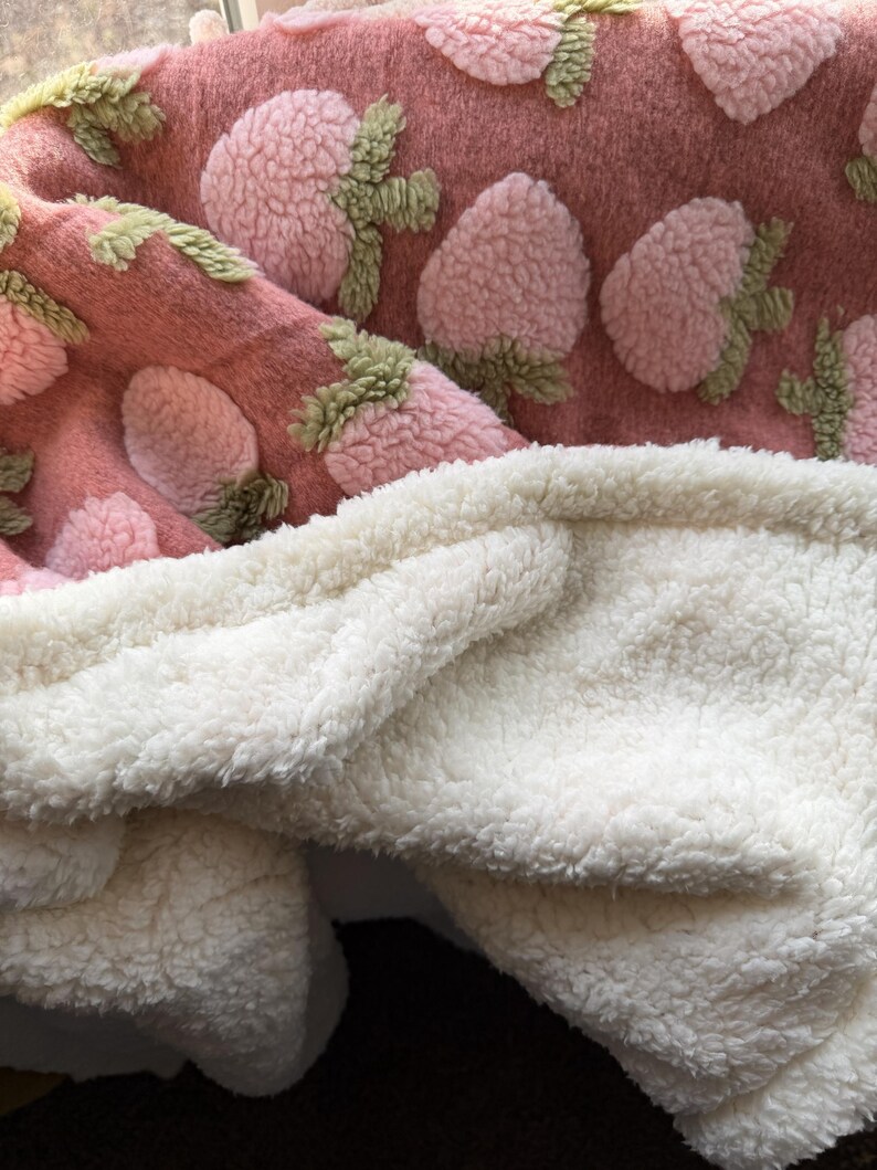 Plonked-peach Posh Potato Blanket | Sherpa | 3D Blanket - Etsy