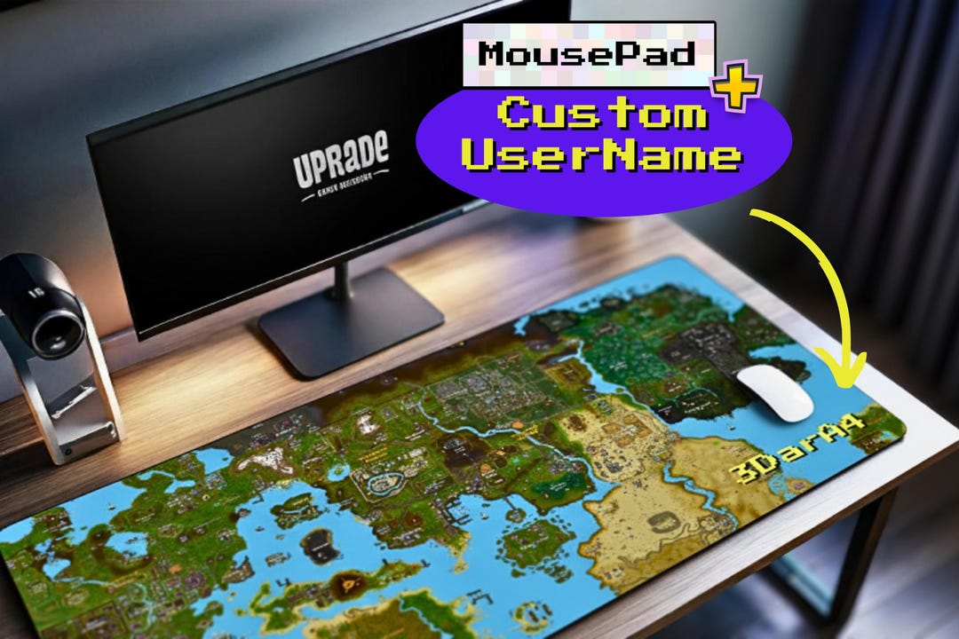 Custom Runescape Mouse Pad, OSRS World Map Desk Mat, Runescape Gift ...