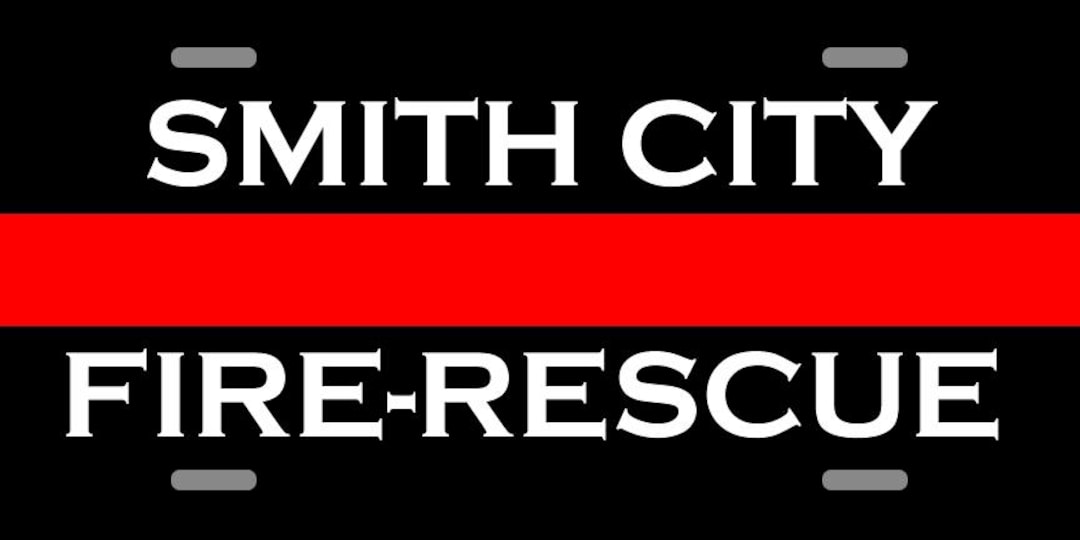 Custom Fire Department License Plates - Etsy