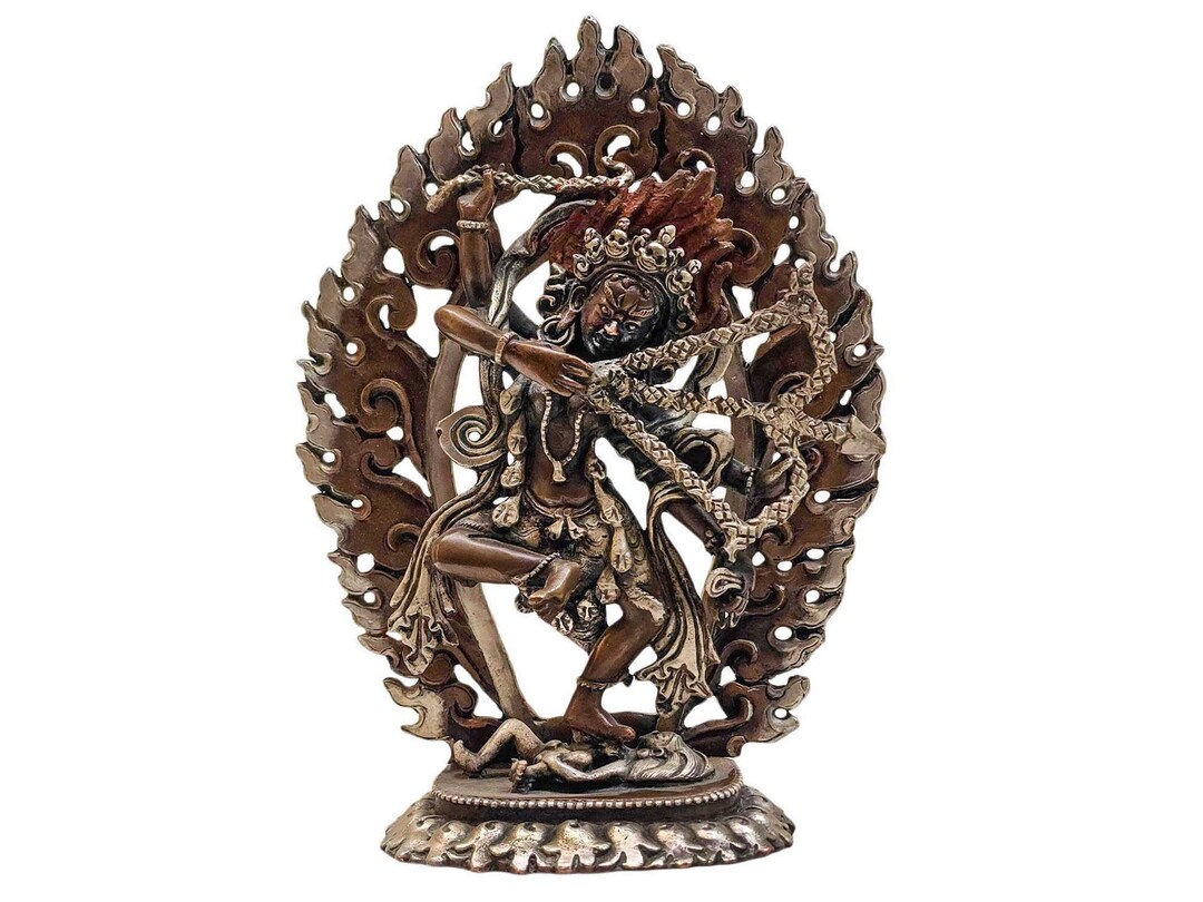 6-inch Kurukulla, Buddhist Handmade Statue and Silver and Chocolate ...