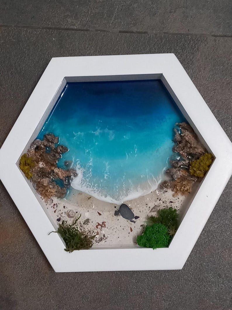 Original Ocean Art. Seascape Beach Painting. Sea Resin Art. - Etsy