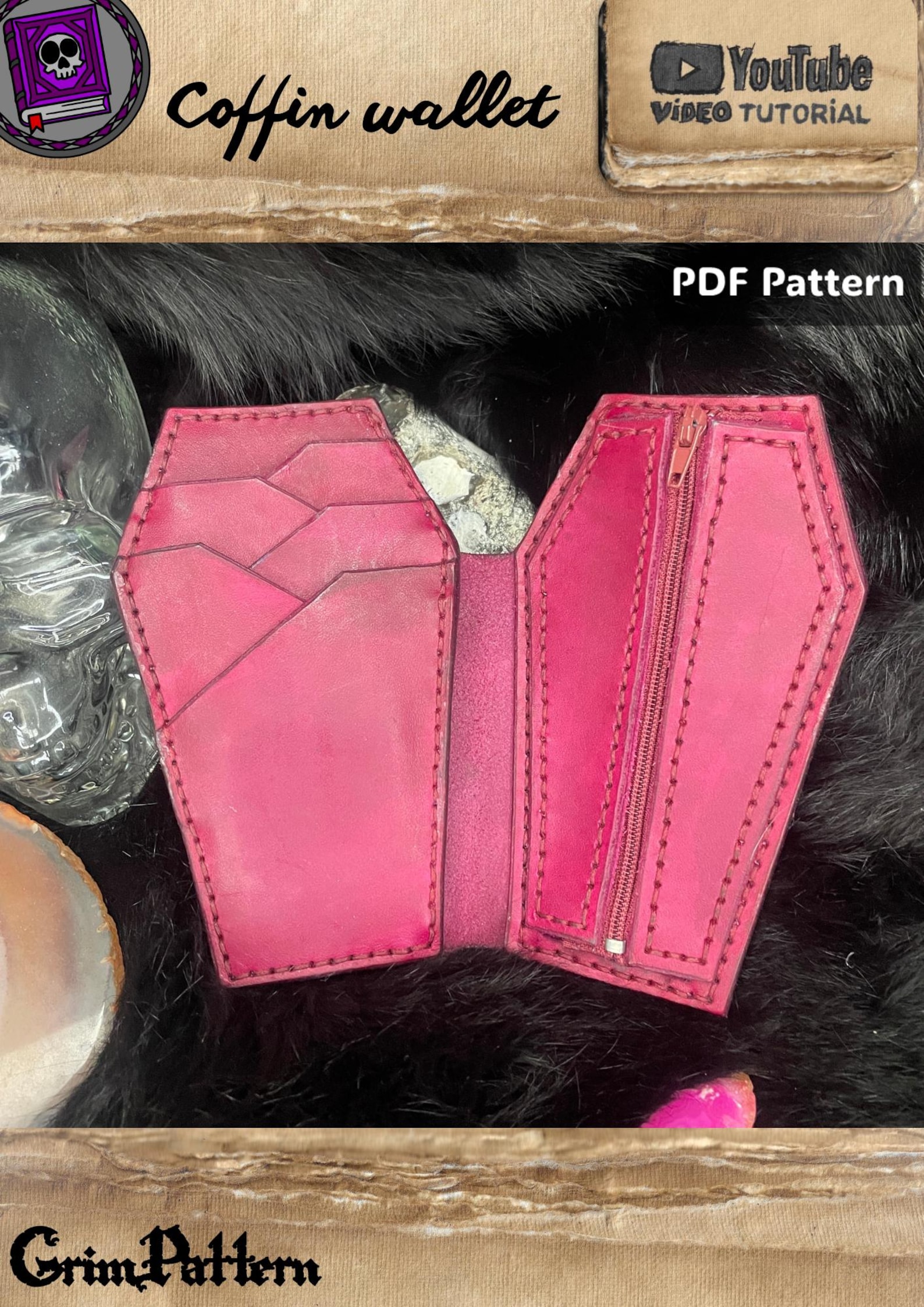 The Coffin Wallet - DIY PDF Pattern for Handcrafted Creations - With ...
