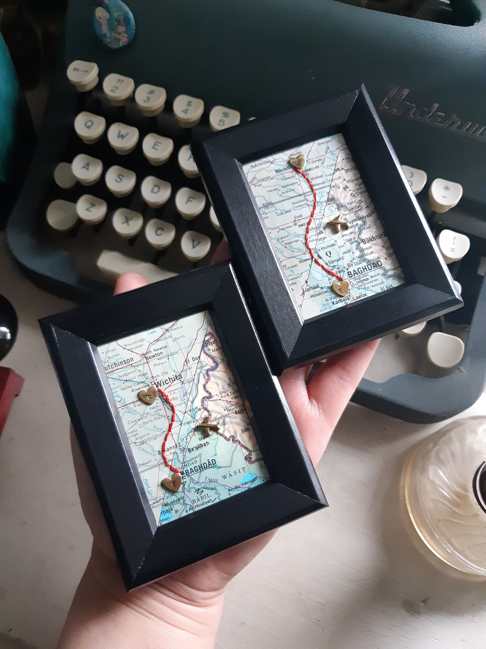 Long Distance Gift Two Maps in One Custom Map Gift Maps in - Etsy