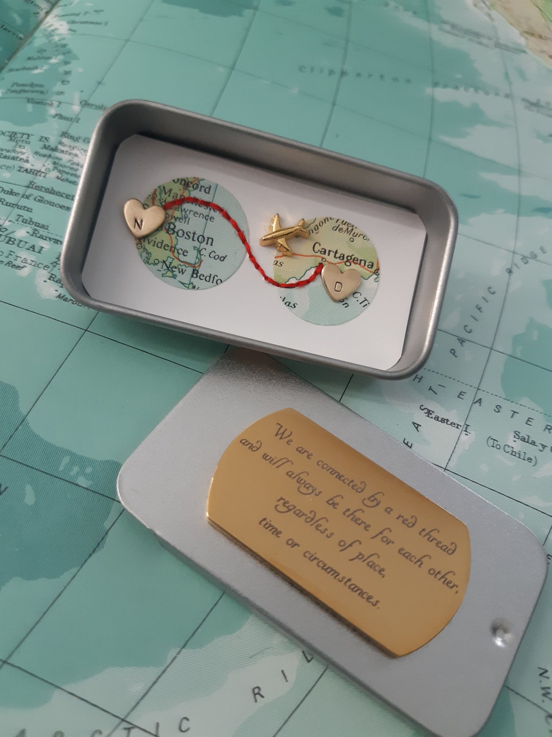 Long Distance Gift, Two Maps in One, Custom Map Gift, Maps in Frame ...