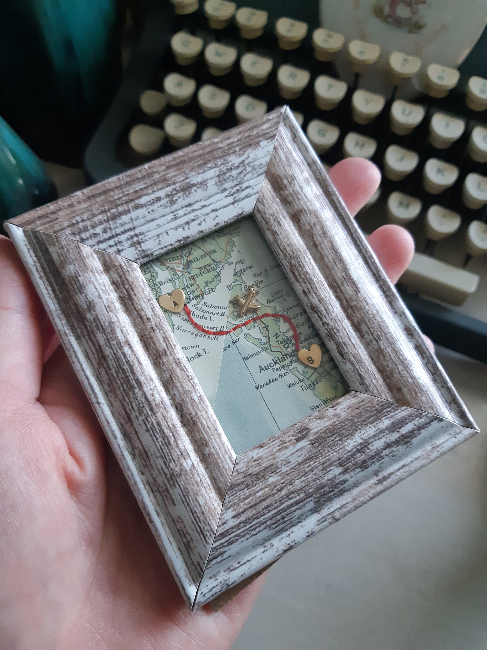 Long Distance Gift, Two Maps in One, Custom Map Gift, Maps in Frame ...