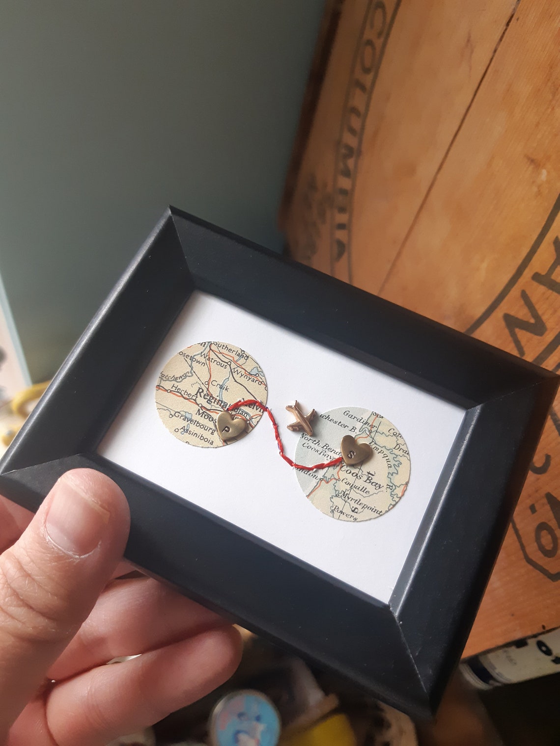 Long Distance Gift Two Maps in One Custom Map Gift Maps in - Etsy