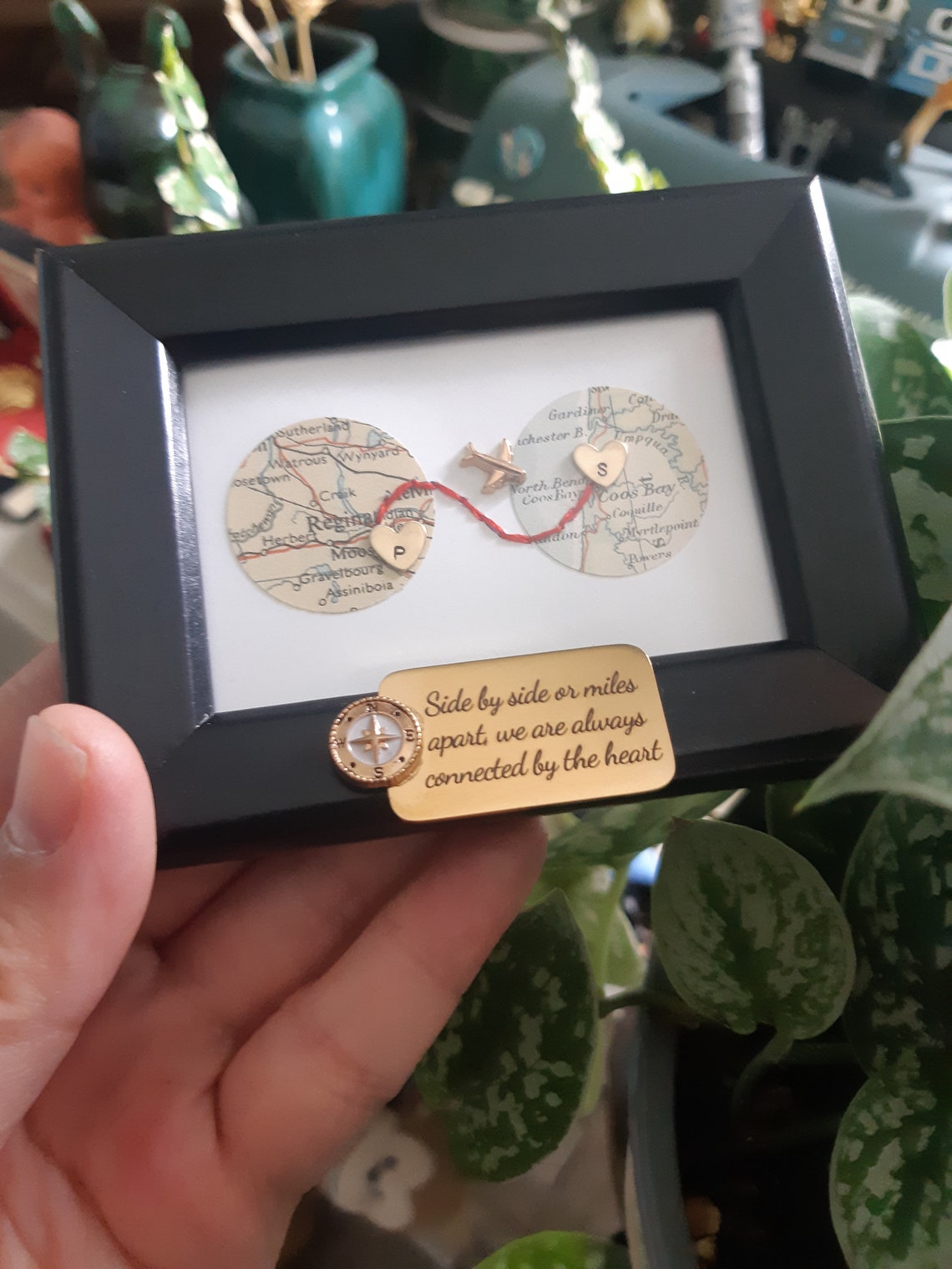 Long Distance Gift Two Maps in One Custom Map Gift Maps in - Etsy