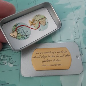 Long Distance Gift, Two Maps in One, Custom Map Gift, Maps in Frame ...