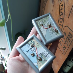 Custom Map Frames: Long Distance Relationship Gift, Red String of Fate ...