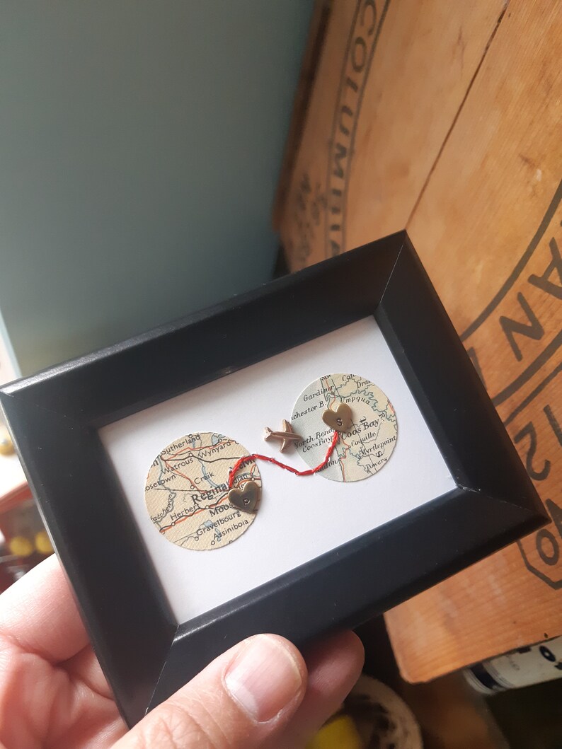 Long Distance Gift Two Maps in One Custom Map Gift Maps in - Etsy