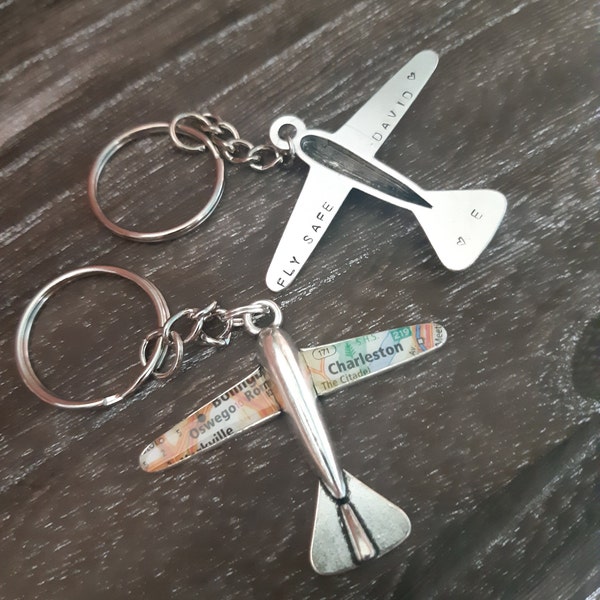 Airplane Keychain - Etsy