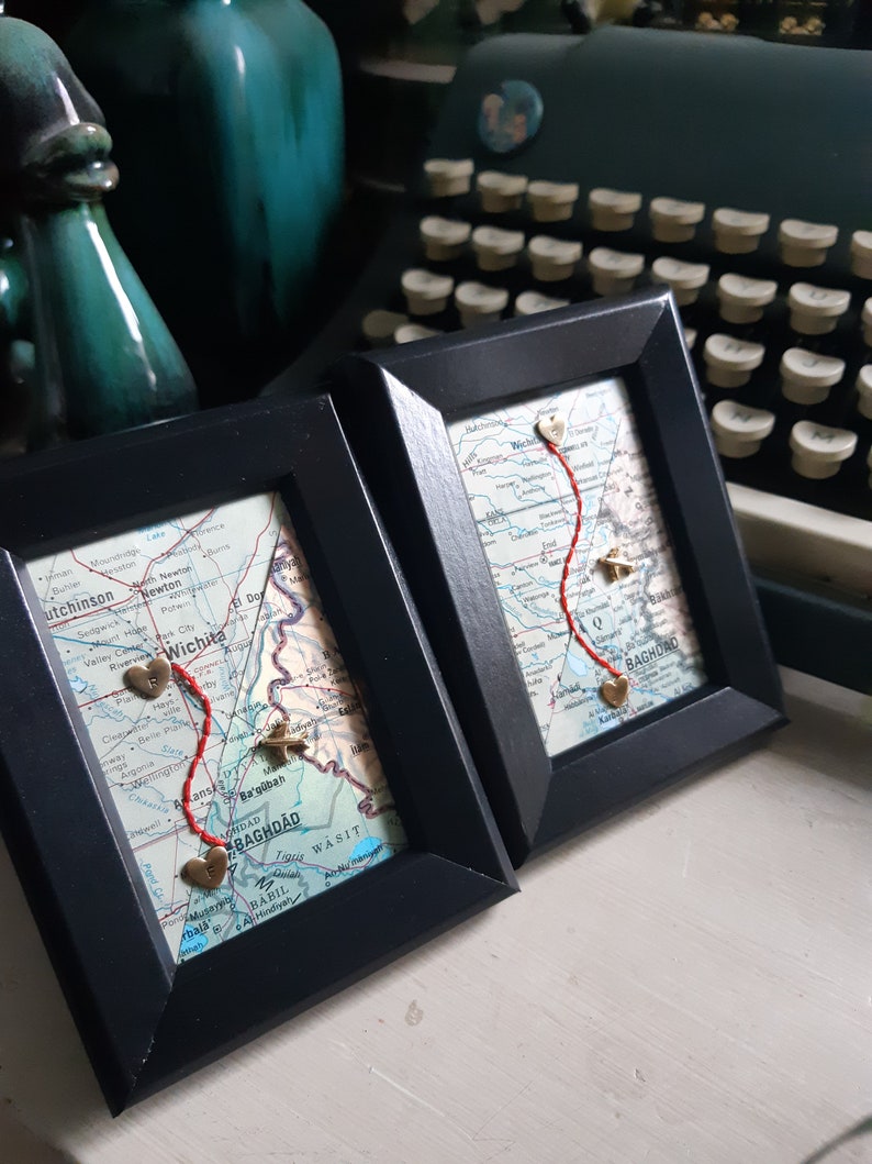 Long Distance Gift Two Maps in One Custom Map Gift Maps in - Etsy