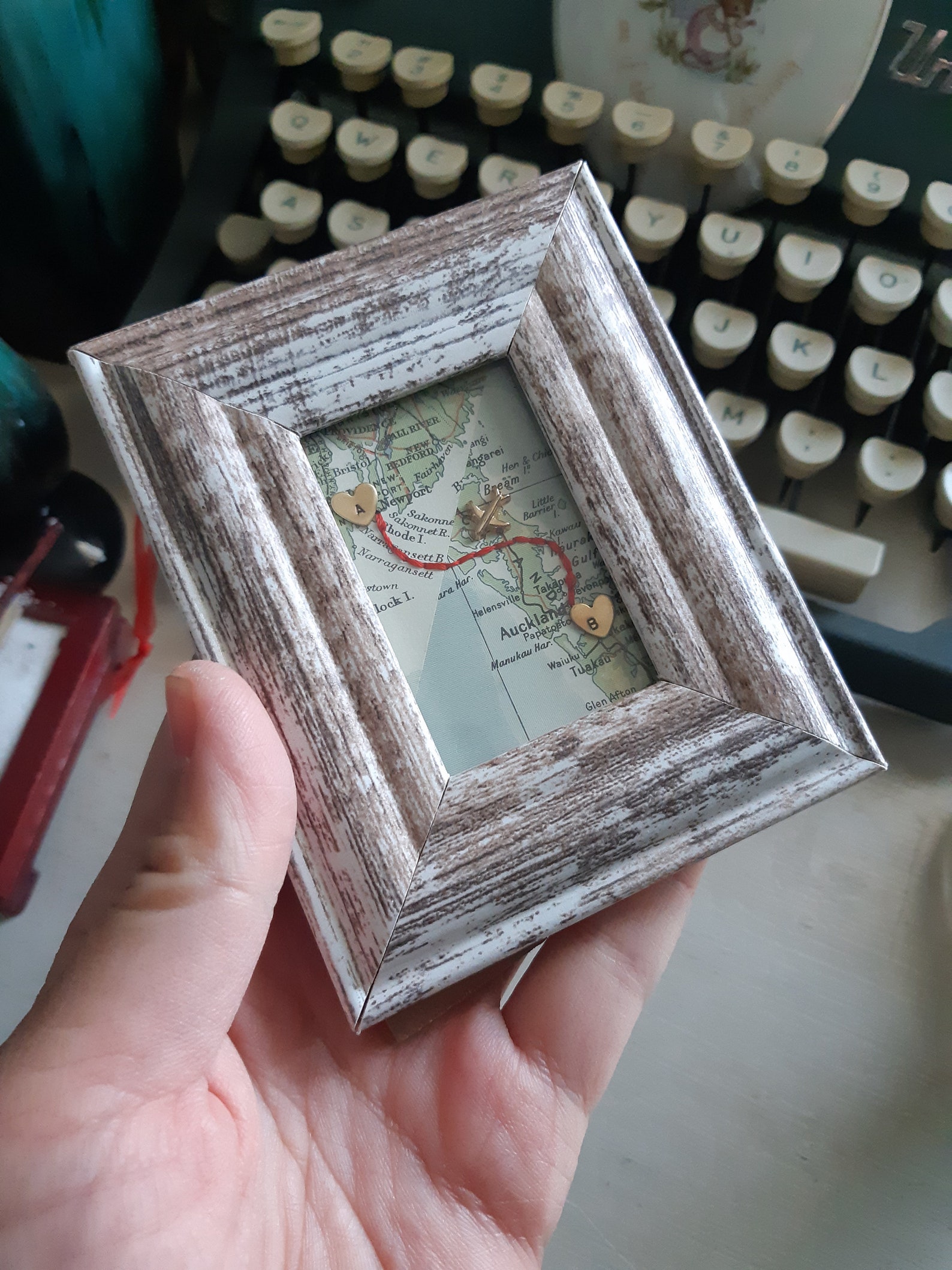 Long Distance Gift, Two Maps in One, Custom Map Gift, Maps in Frame ...