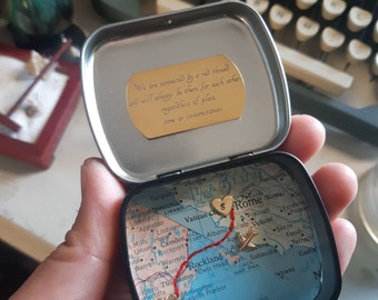 Long Distance Gift, Two Maps in One, Custom Map Gift, Maps in Frame ...