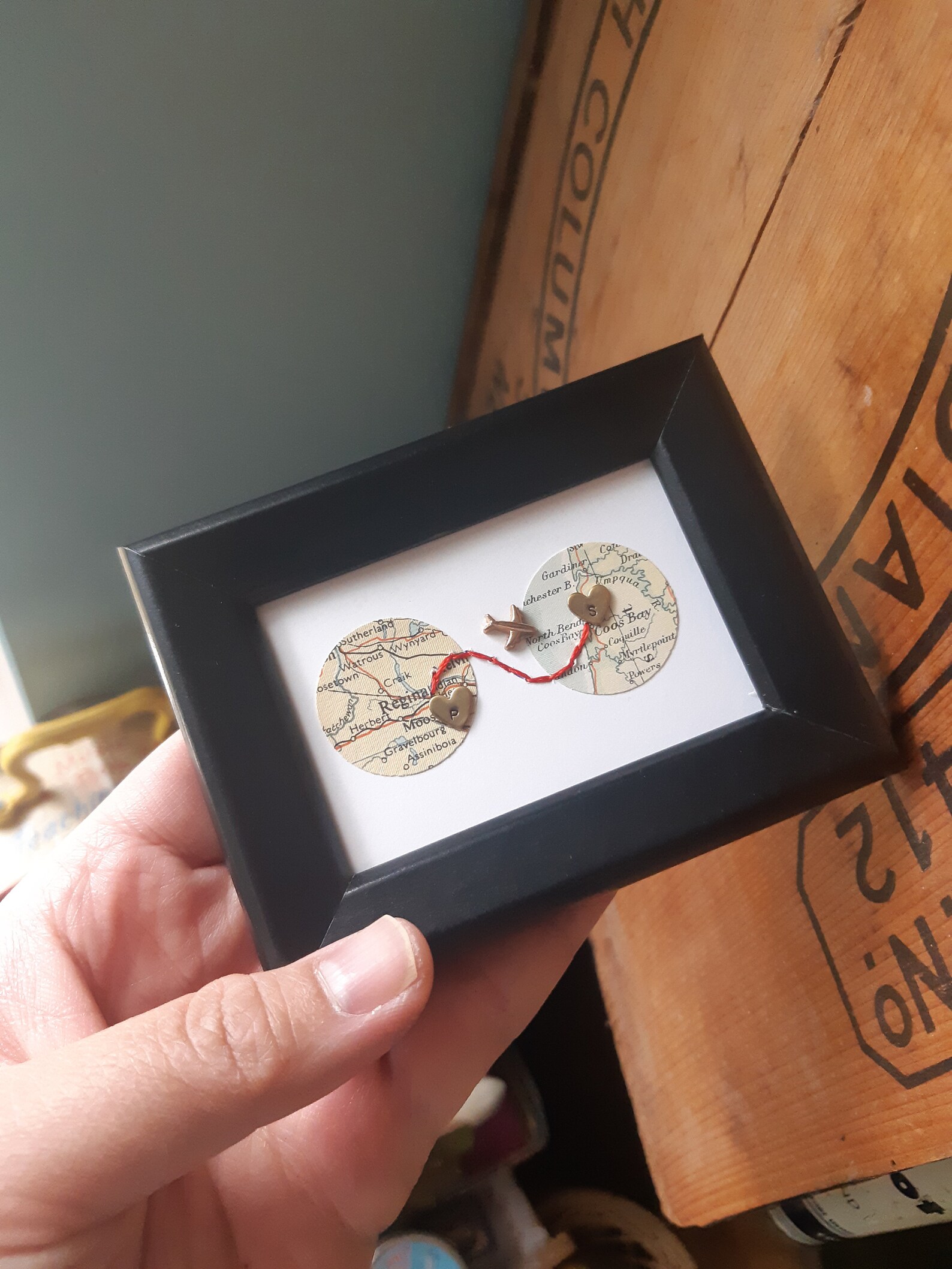 Long Distance Gift Two Maps in One Custom Map Gift Maps in - Etsy