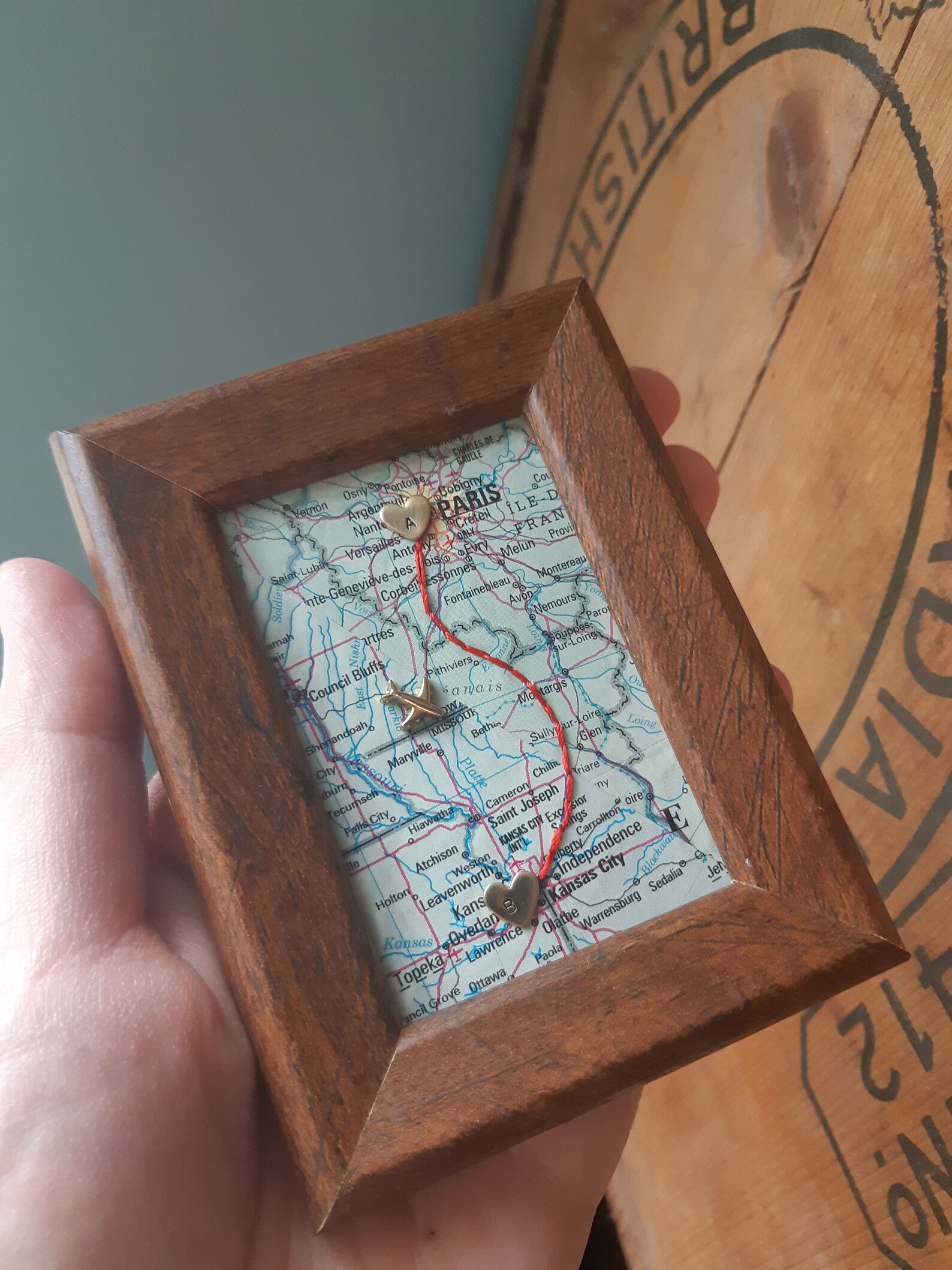 Long Distance Gift, Two Maps in One, Custom Map Gift, Maps in Frame ...