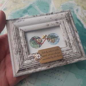 Long Distance Gift, Two Maps in One, Custom Map Gift, Maps in Frame ...
