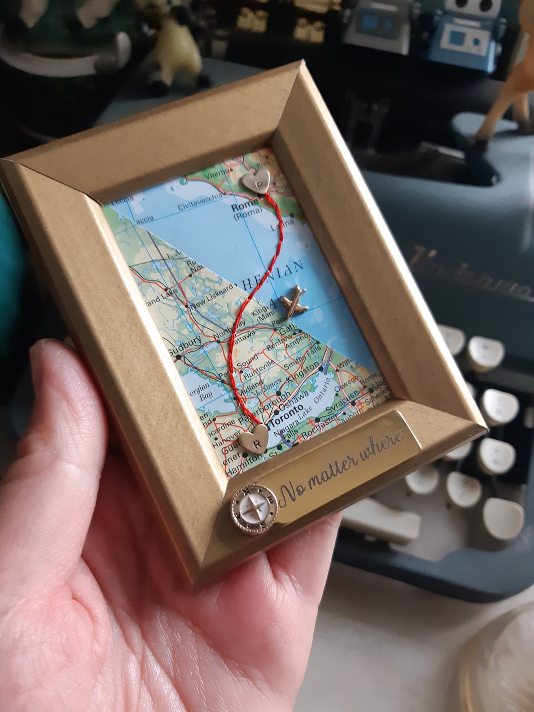 Long Distance Gift Two Maps in One Custom Map Gift Maps in - Etsy